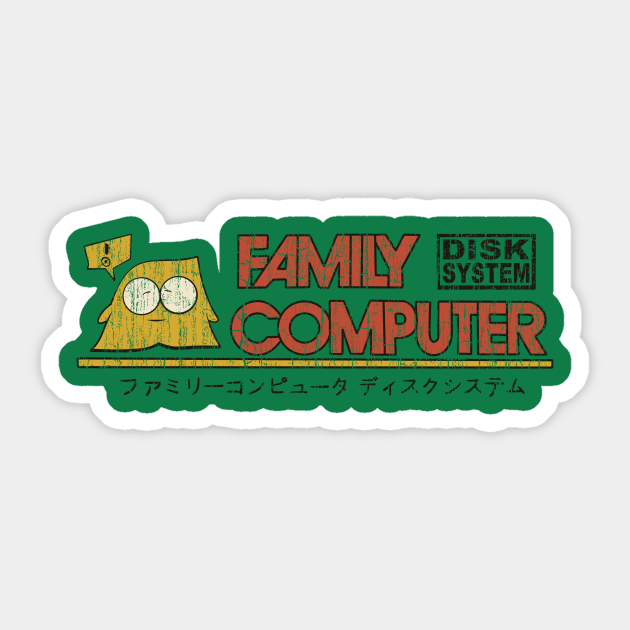 Family Computer Disk System - Retrogaming - Sticker | TeePublic