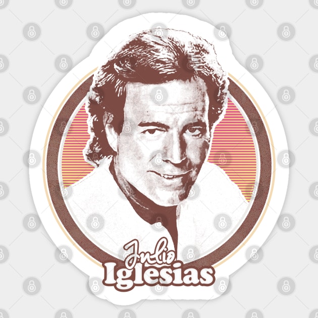 Julio Iglesias // Retro Style Fan Design - Julio Iglesias - Sticker ...