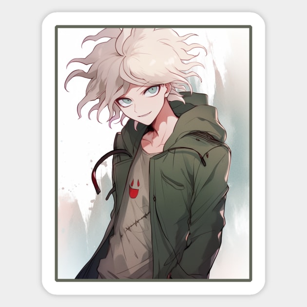 Nagito Komaeda Danganronpa illustration - Nagito Komaeda - Sticker ...