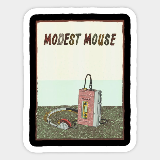 modest poster retro art - Modest Mouse - Sticker | TeePublic