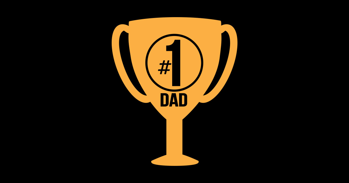 Number One Dad Trophy - 1 Dad - Sticker | TeePublic