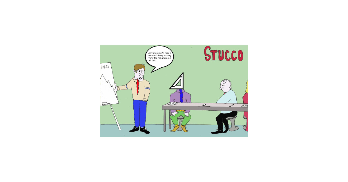 Stucco Corporation CORPORATION FUNNY CARTOON. - Paper - T-Shirt | TeePublic