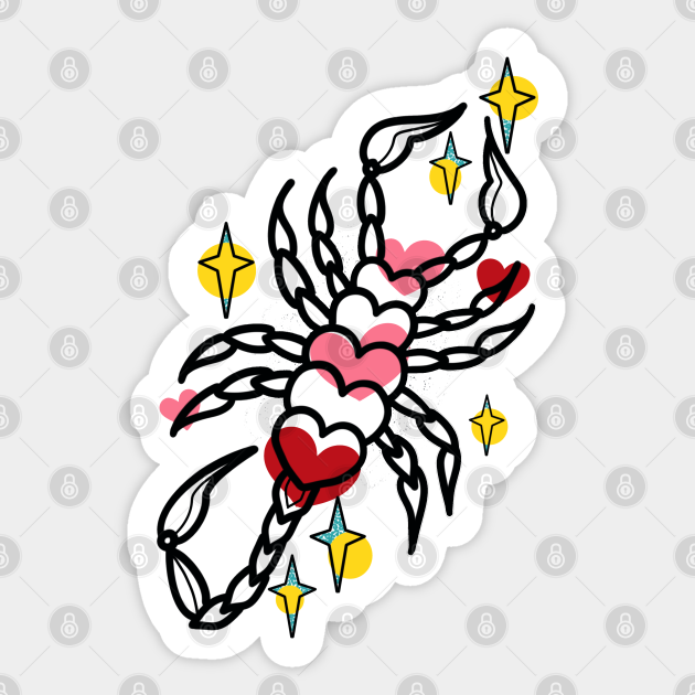 Scorpion Tattoo Design - Scorpion - Sticker | TeePublic