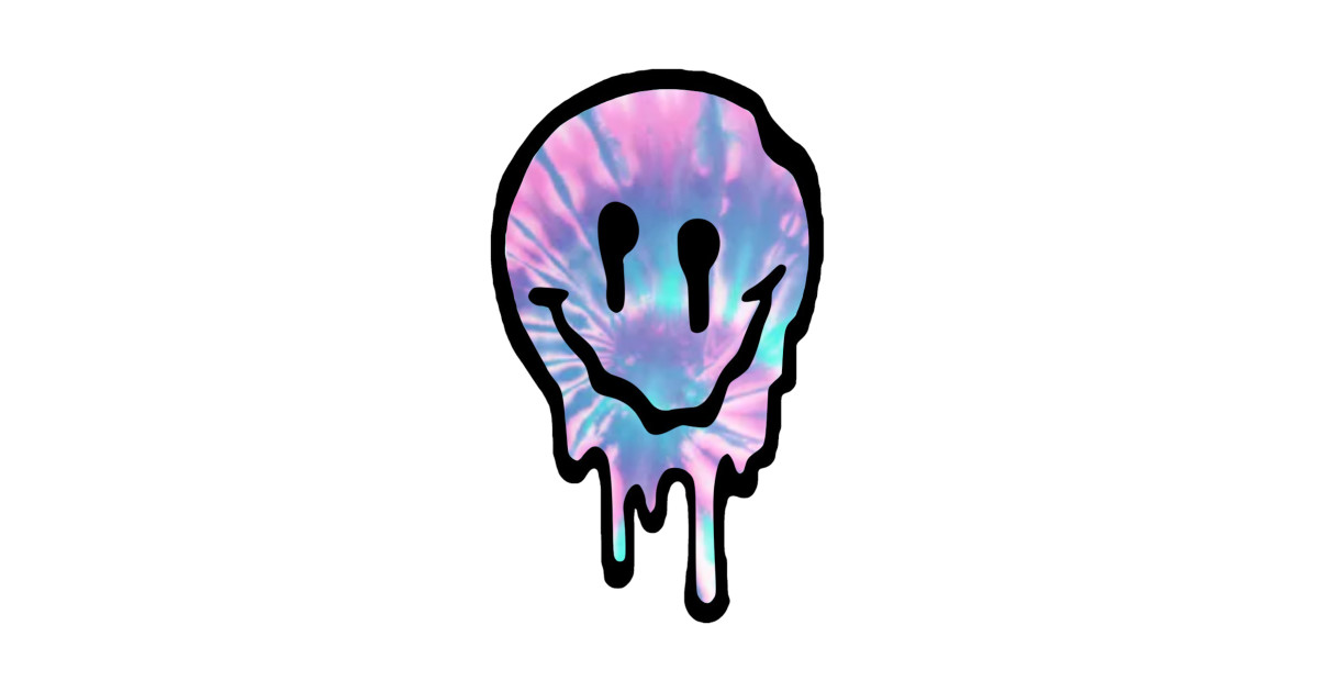 Tye Dye Drippy Smiley Face - Shaka - T-Shirt | TeePublic
