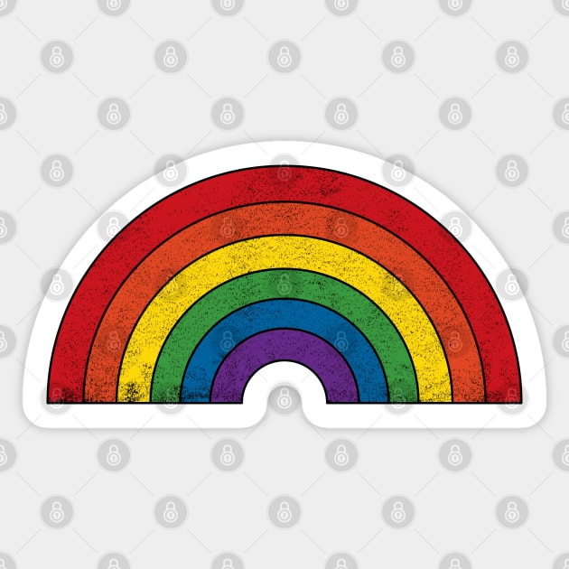 vintage rainbow flag - Rainbow Flag - Sticker | TeePublic