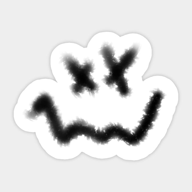 Graffiti Psycho Smiley Face - Smiley Face - Sticker | TeePublic