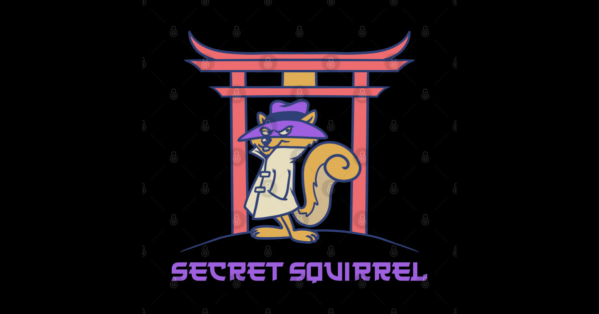Secret Squirrel Retro Japanese - Secret Squirrel - Sticker | TeePublic