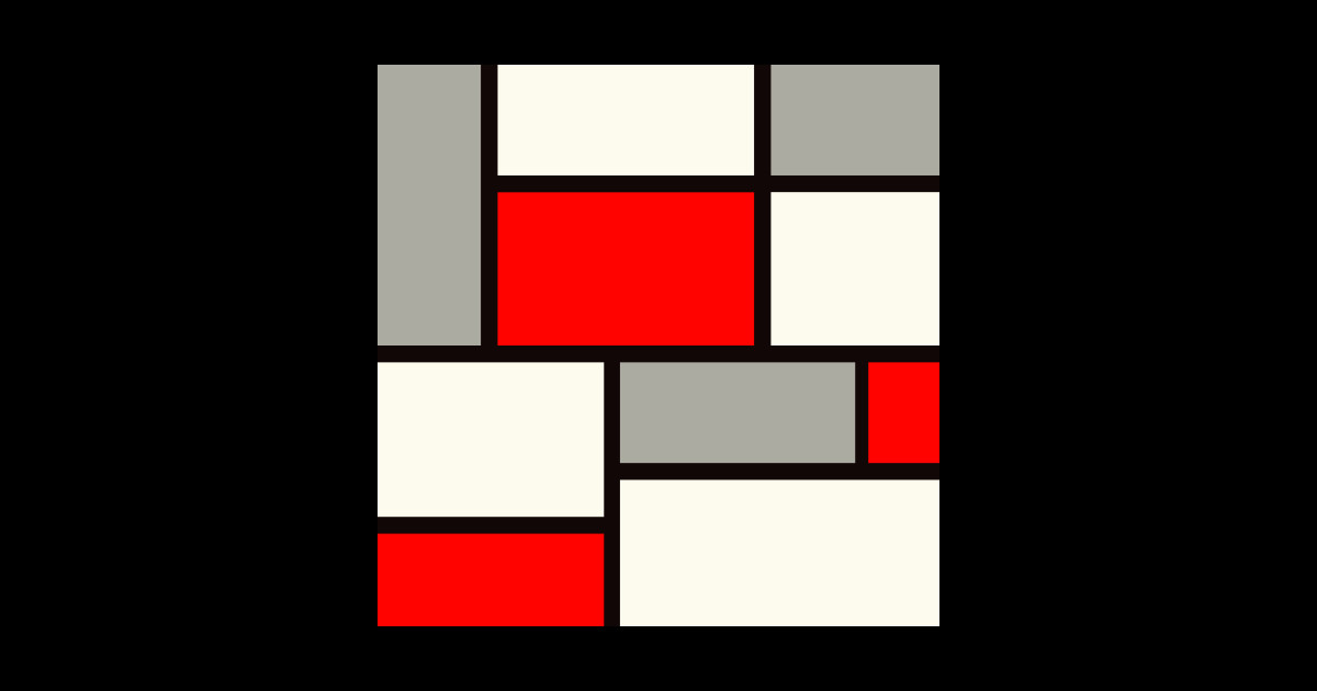 retro Mondrian design - Minimalist - Posters and Art Prints | TeePublic