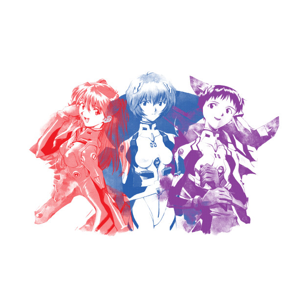 Eva Pilots - Evangelion - T-Shirt | TeePublic