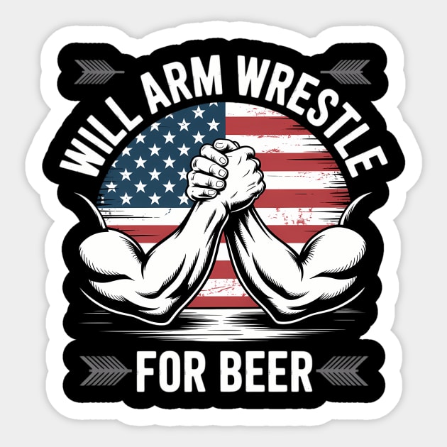 Arm Wrestle Beer USA Flag Funny Arm Wrestling - Arm Wrestle Beer ...