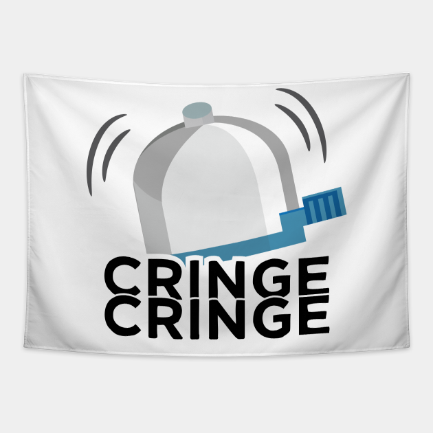 Cringe Button Bicycle Bell Meme Cringe Alert - Cringe - Tapestry ...