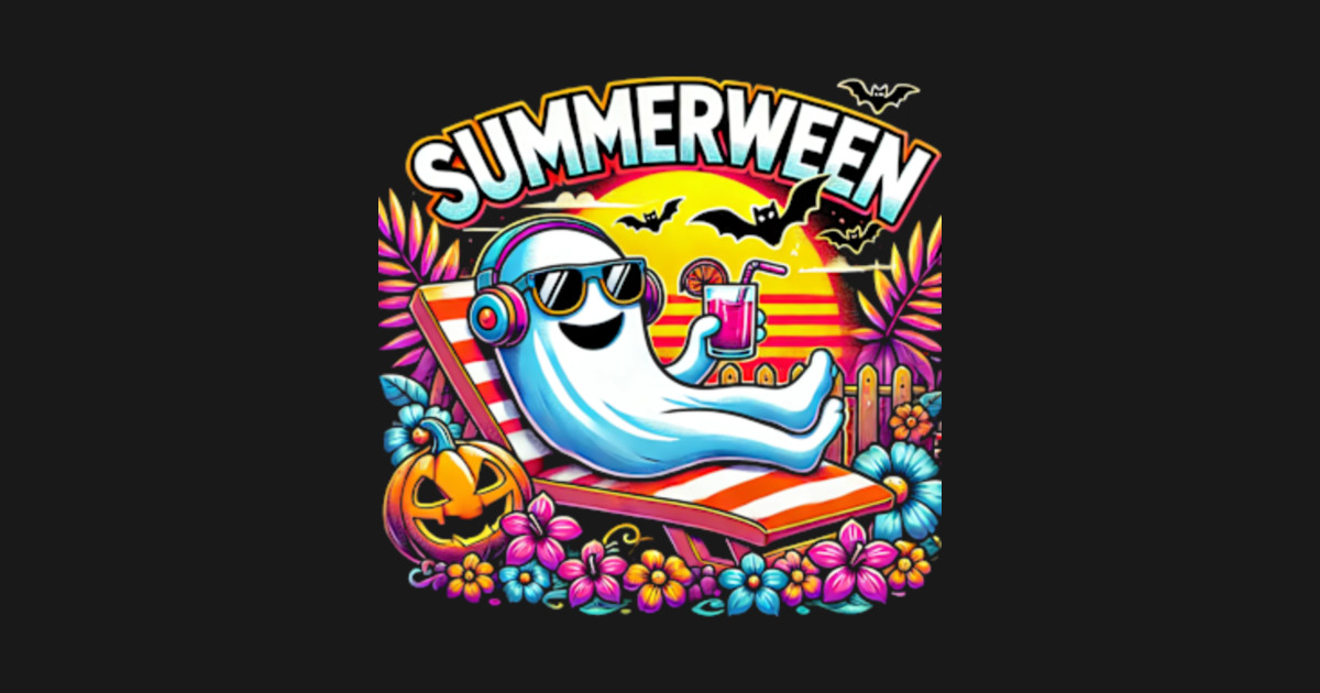 Summerween Cute Spooky Summer Ghost Halloween Lover - Halloween - T ...