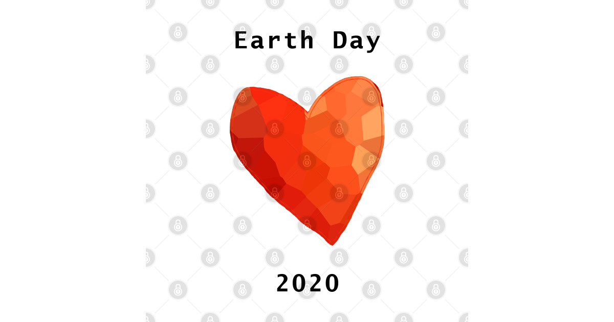 Red Heart for Earth Day - Earth Day 2020 - T-Shirt | TeePublic