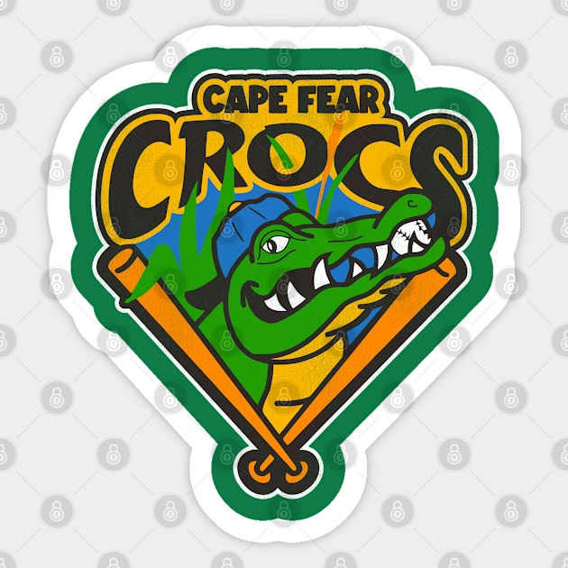 Defunct Cape Fear Crocs Baseball Team - Baseball - Sticker | TeePublic