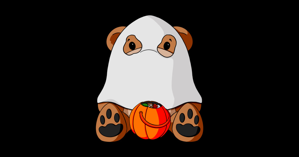 Ghost Teddy Bear - Bear - Sticker | TeePublic
