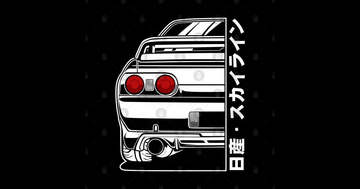 Nissan Skyline R32 GTR (White Print) - Nissan Skyline - Posters and Art ...