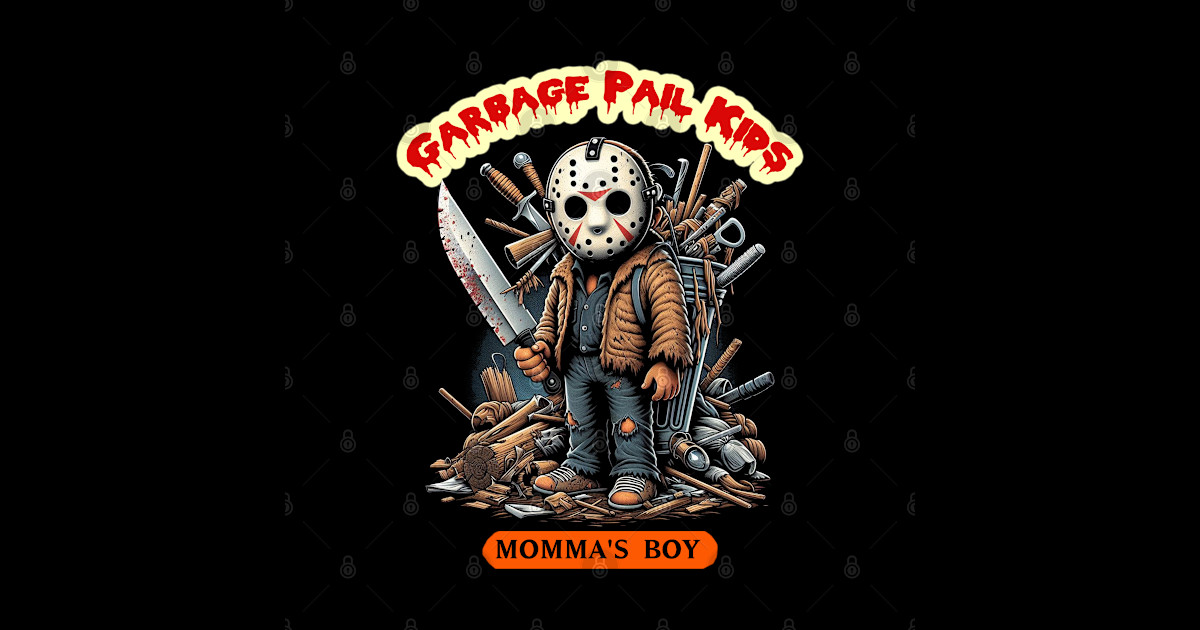 Garbage Pail Kids Jason Voorhees T-Shirt – Horror Mashup Graphic Tee ...
