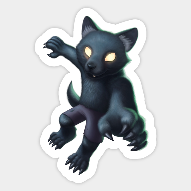 Werewolf Pup - Werewolf - Sticker | TeePublic