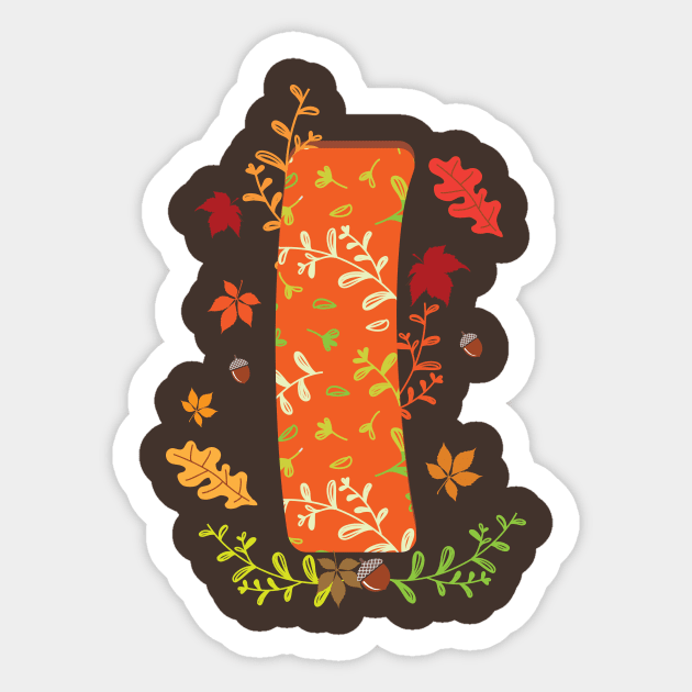 Letter I Monogram - Letter I Monogram - Sticker | TeePublic