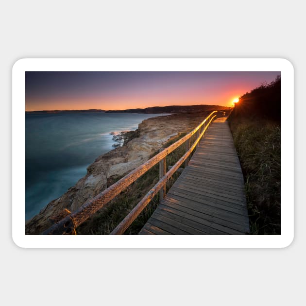 Follow the path - Sunset - Sticker | TeePublic