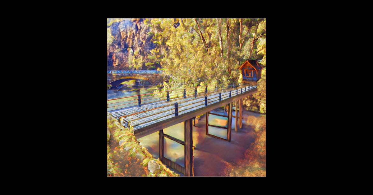 Old Walking Bridge - Vintage Walking Bridge - Sticker | TeePublic