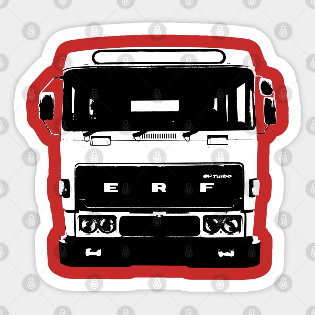 Classic 1980s ERF C Series lorry monoblock black - Erf - Sticker ...