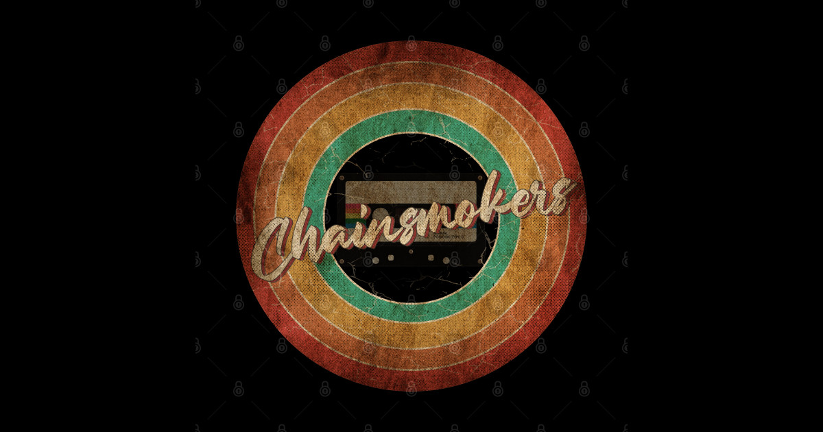 The Chainsmokers Vintage Circle Art - Chainsmokers - Sticker | TeePublic