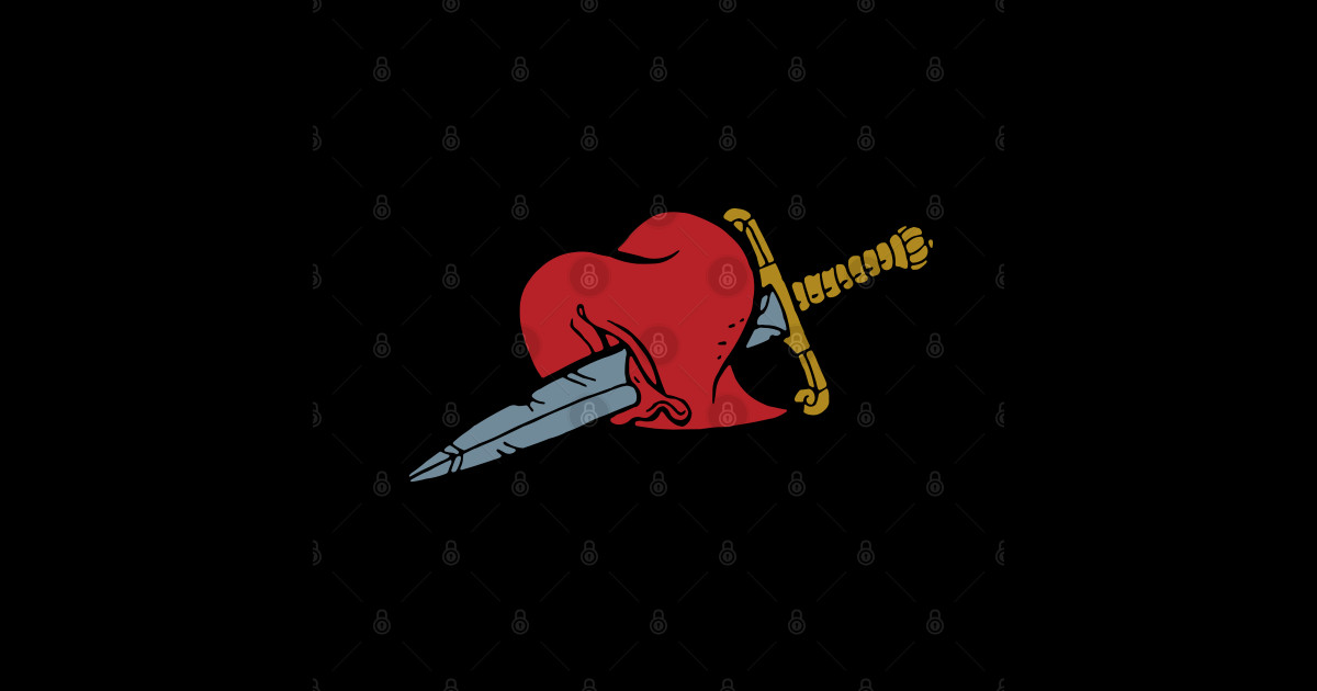 Heart And Dagger - Heart - Sticker | TeePublic