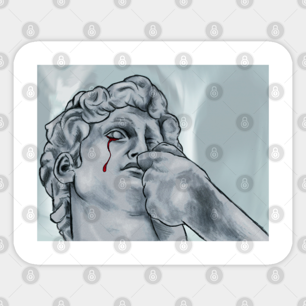 David crying - David - Sticker | TeePublic