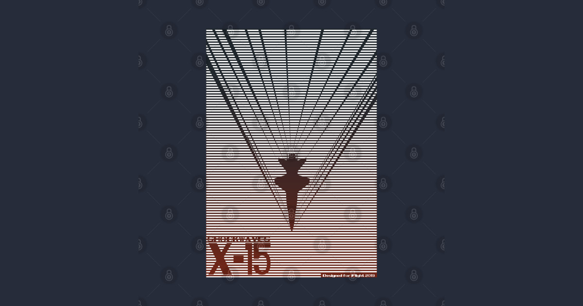 Shockwaves X-15 Supersonic Gradients - Airplane - T-Shirt | TeePublic