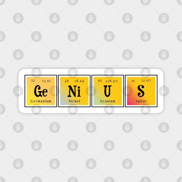 Genius | Periodic Table of Elements - Genius Periodic Table - Magnet ...