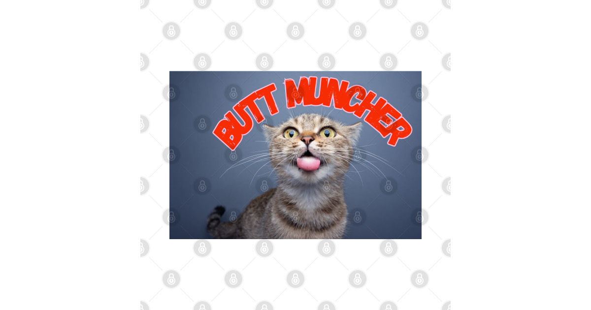 Funny Cat Butt Muncher - Cat - T-Shirt | TeePublic