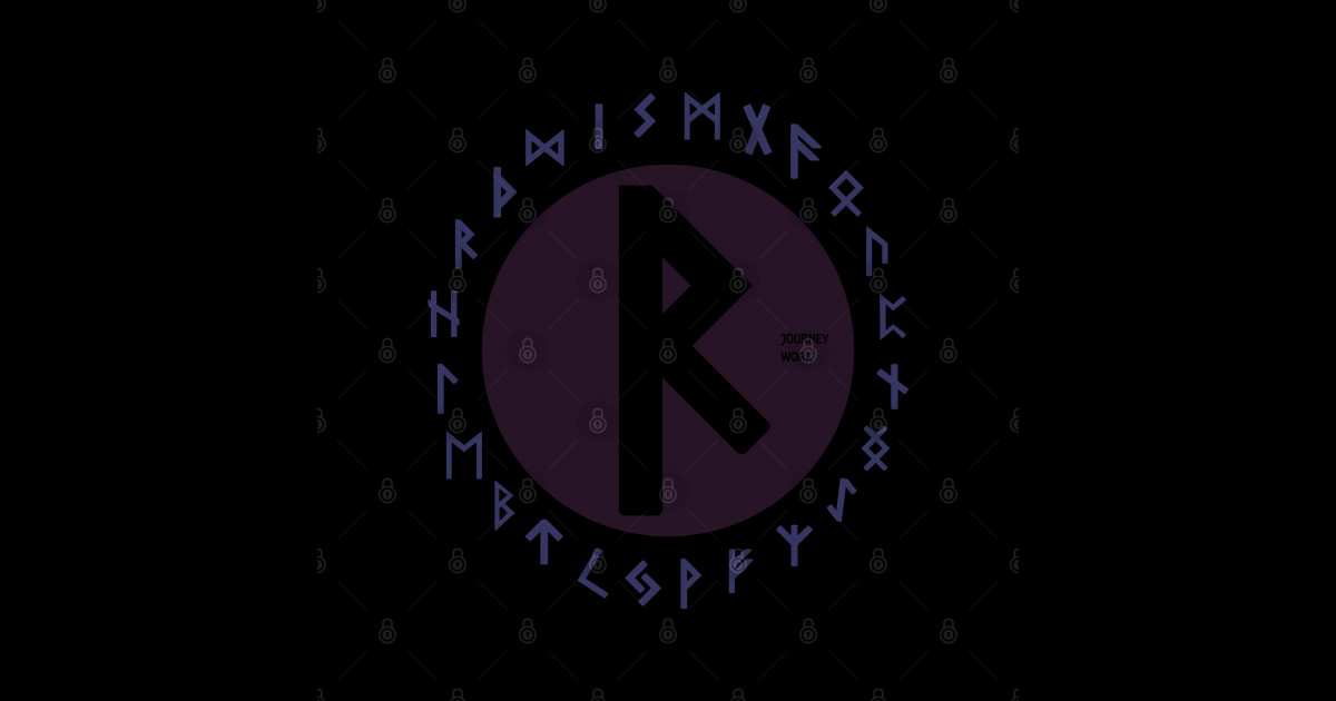Purple Raidho Elder Futhark | Viking Rune Symbol - Viking Symbols ...