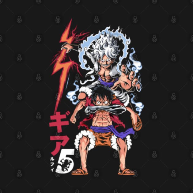 luffy gear 5 - One Piece - Luffy - T-Shirt | TeePublic