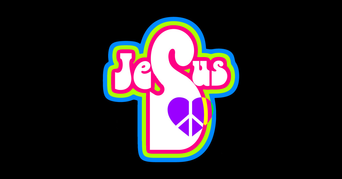 Jesus Cross Purple Peace sign - Jesus Christ - Sticker | TeePublic