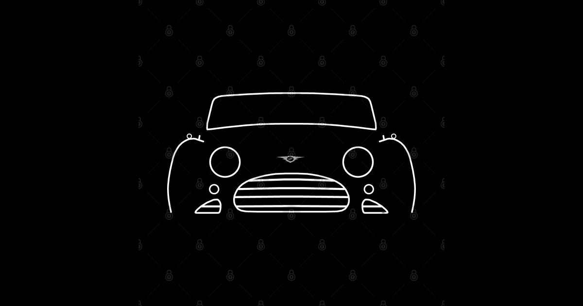 Jensen Interceptor 1950s British classic car outline (white) - Jensen ...