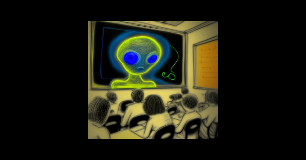 Alien Classroom - Alien Abduction - Sticker | TeePublic