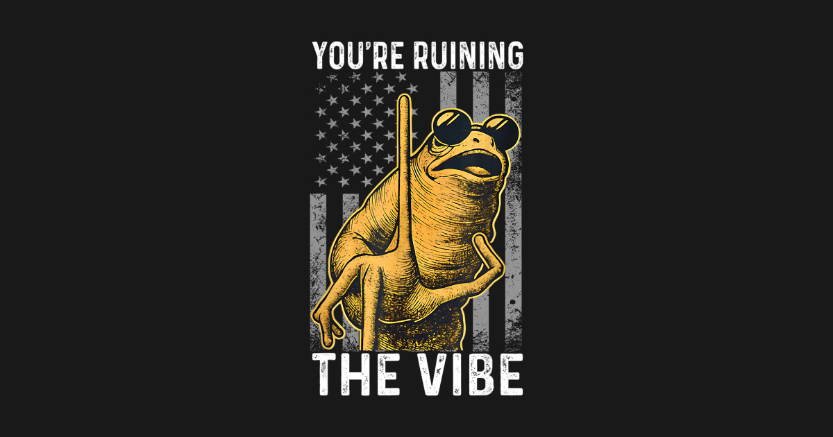 Marcus The Worm You Are Ruining The Vibe Funny Retro Humor Illustration ...