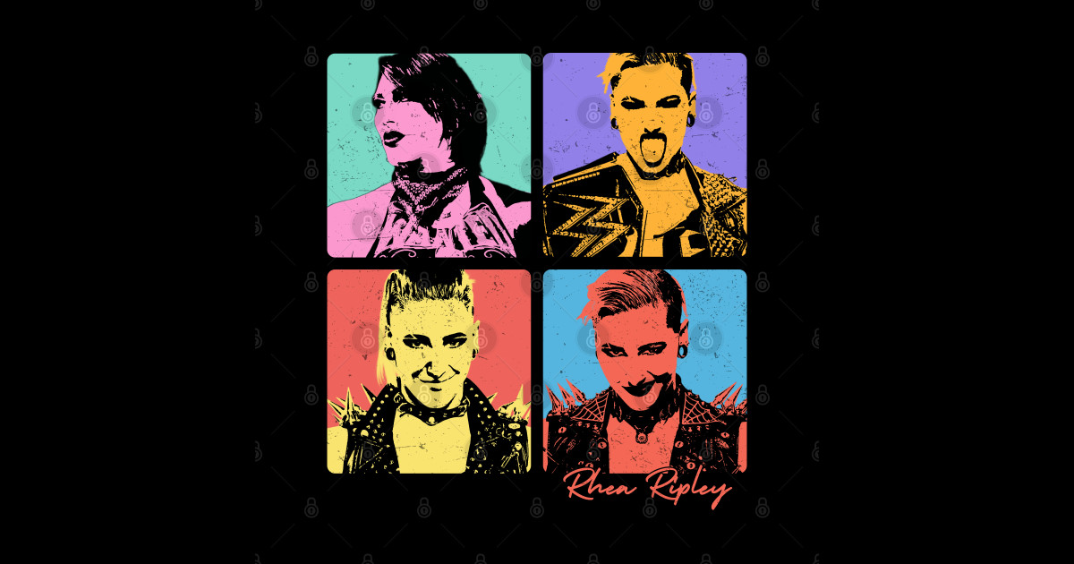 Rhea Ripley Retro Vibes - Ripley Squad Style - Sticker | TeePublic