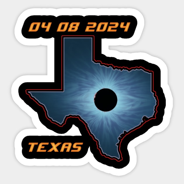 Texas 2024 Total Solar Eclipse - Solar Eclipse 2024 - Sticker | TeePublic