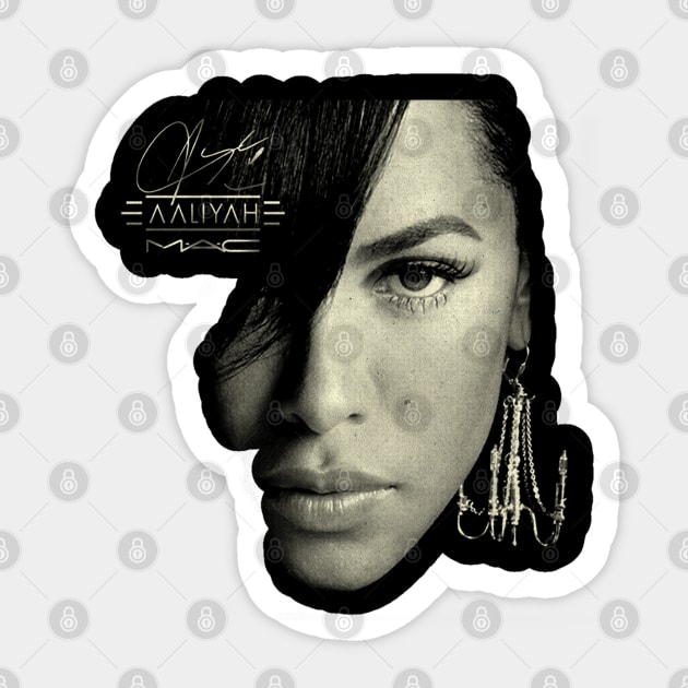 90's aaliyah vintage - Aaliyah - Sticker | TeePublic