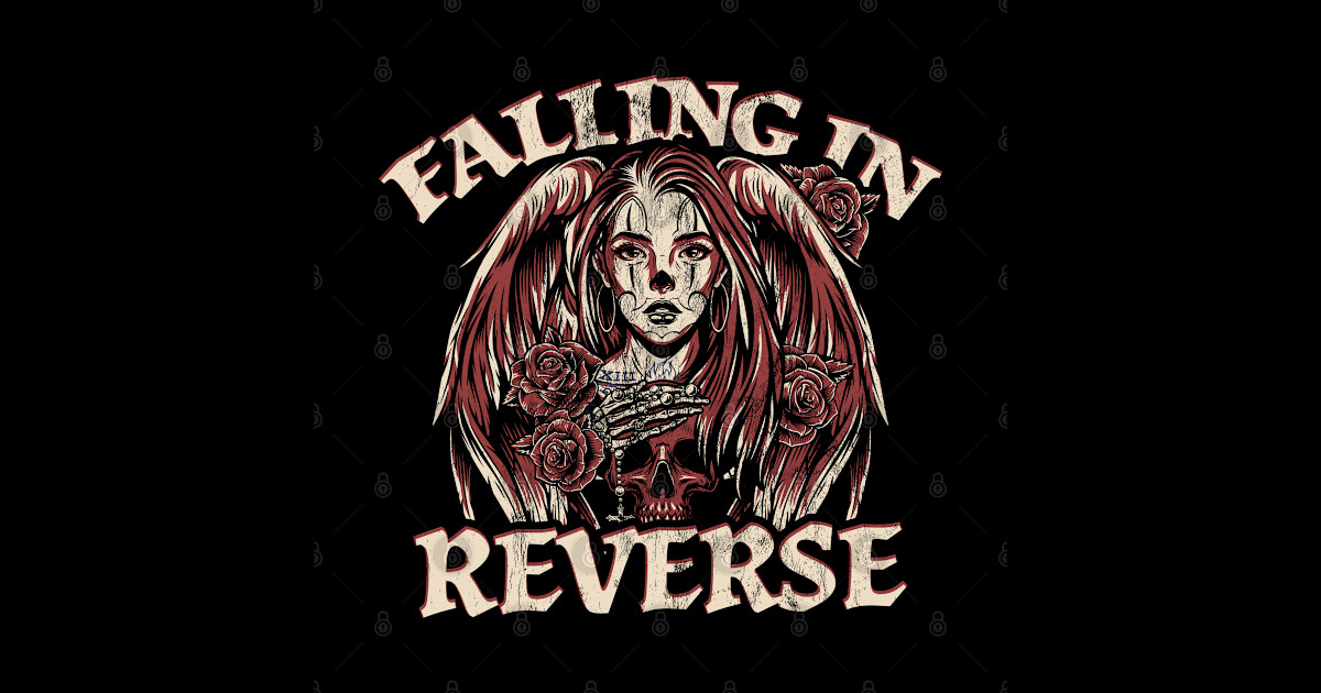Falling In Reverse // retro illustration - Falling In Reverse - Sticker ...