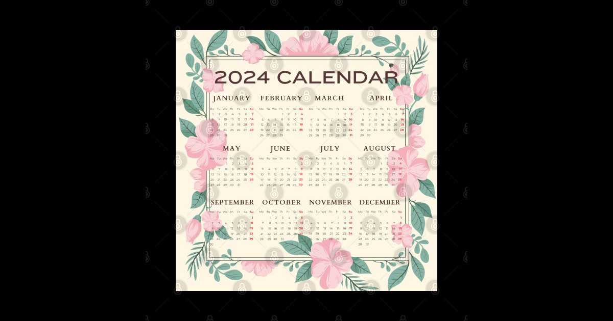 2024 flower wall calendar - 2024 Calendar - Posters and Art Prints ...