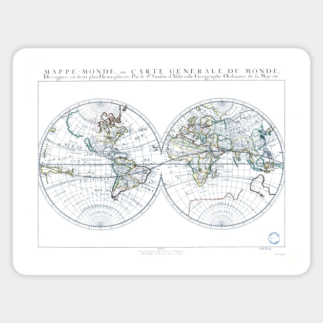 World map wall art 1651 dorm decor mappemonde Art Print - World Map ...