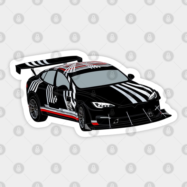 Unplugged Model S Plaid - Car - Sticker | TeePublic