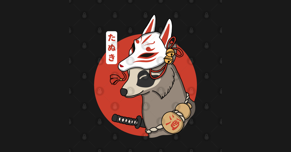 Kitsune Tanuki - Kitsune Mask - T-Shirt | TeePublic