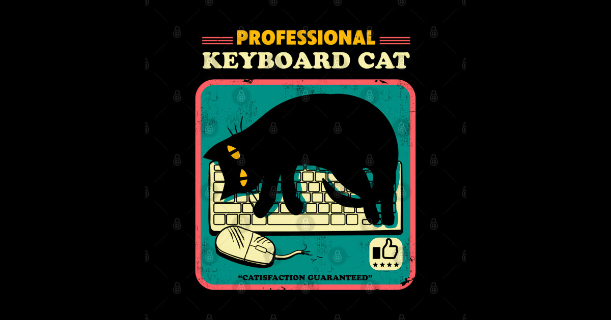 Professional Keyboard Cat - Professional Keyboard Cat - Sticker | TeePublic