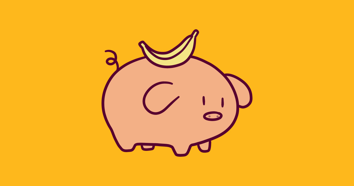 Banana Pig - Pig - T-Shirt | TeePublic