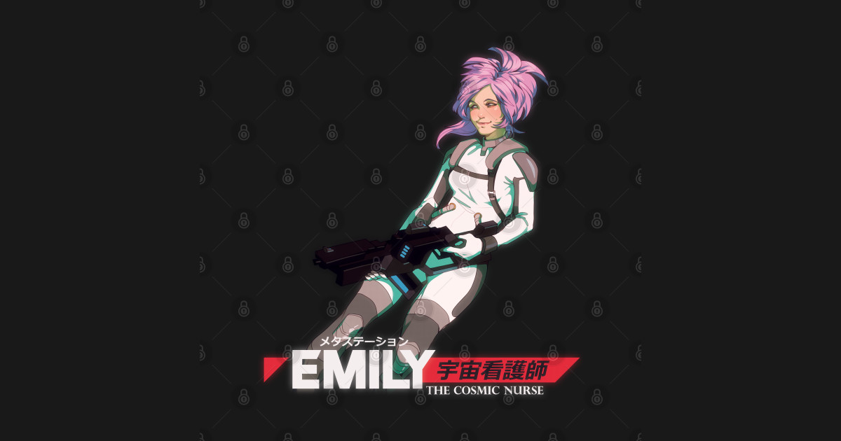 EMILY THE COSMIC NURSE - Synthwave - T-Shirt | TeePublic