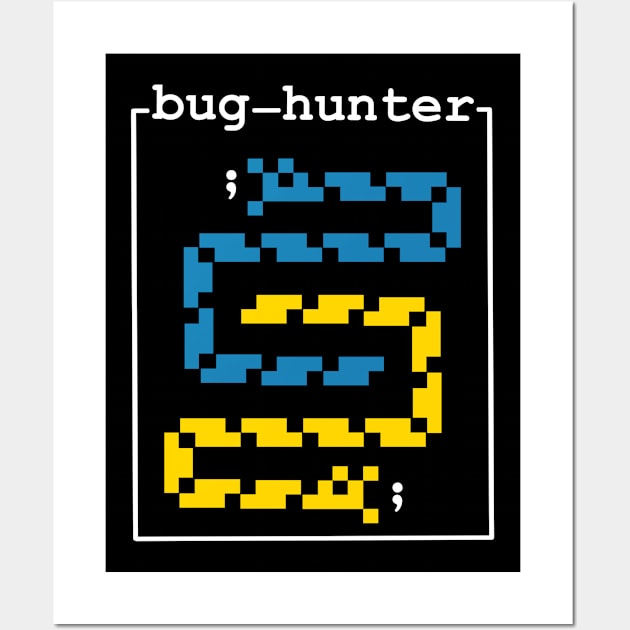 Python coding retro gamer funny semi colon - Python - Posters and Art ...